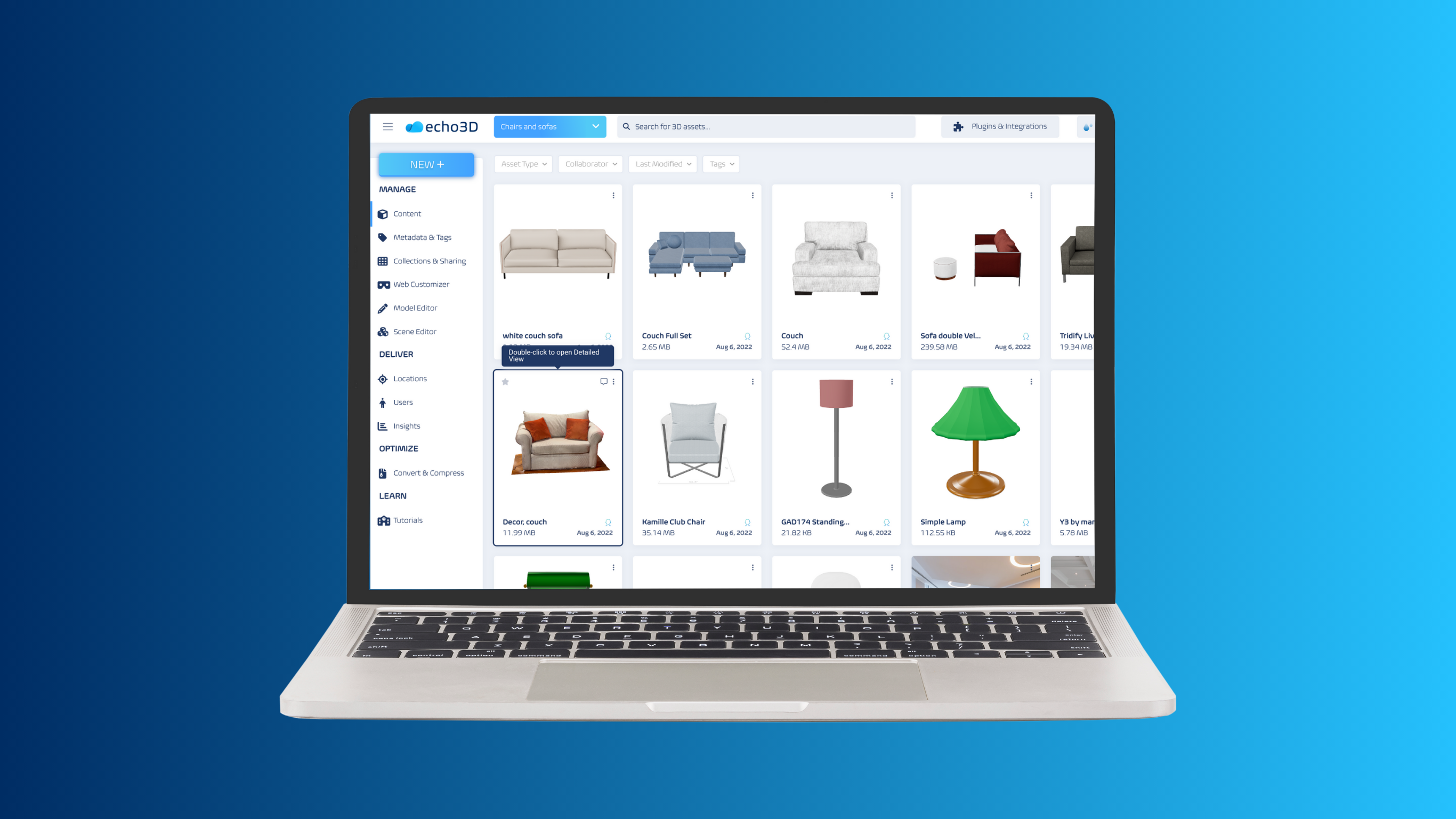 Effortless 3D Model Viewing and Sharing with echo3D